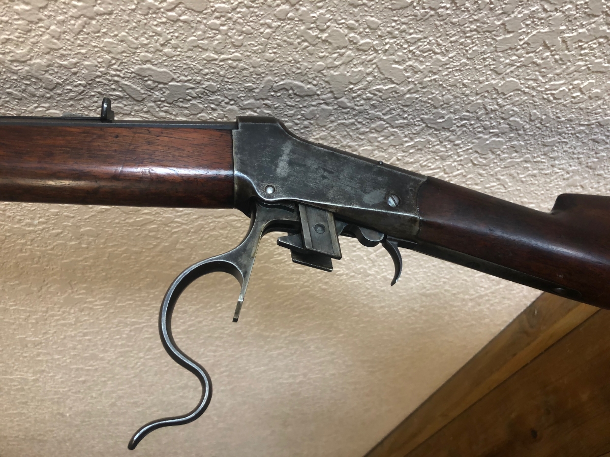 Winchester I believe it is a 1885 single shot with excellent rifling ...