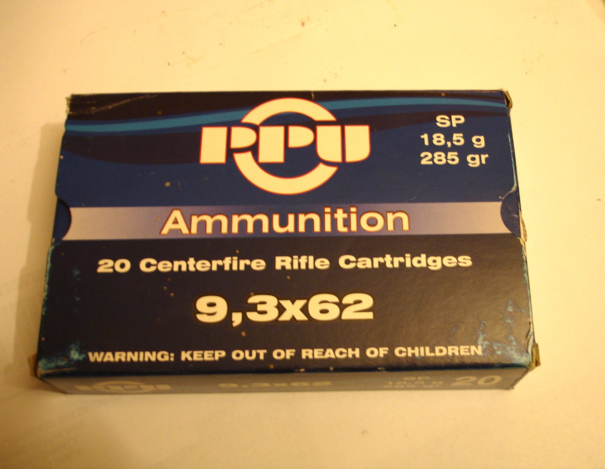 9.3x62mm Mauser Ammo box of 20 -- New 9.3x62 Mauser 17376557 ...