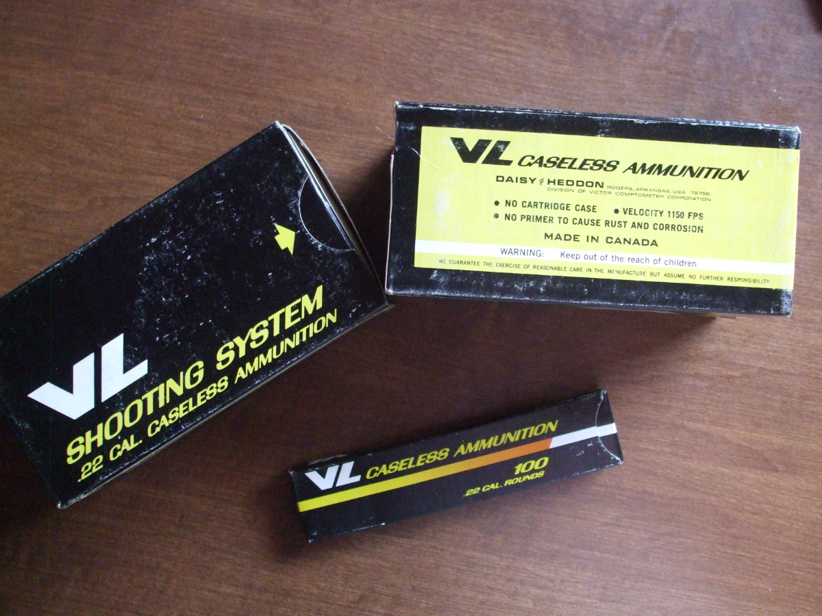 VL 2 FULL bricks of V/L 22 caseless ammo...20 boxes .22 LR 17283088 ...