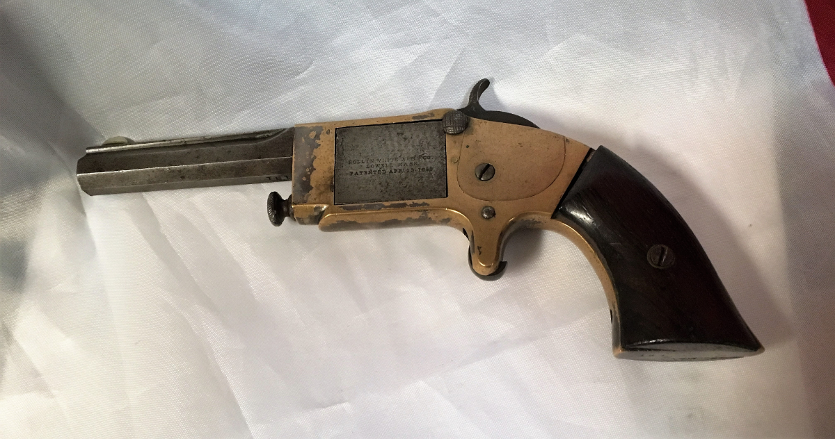 Rollin White Arms Co. Pocket Single Shot Pistol, 32 Rimfire Civil War ...