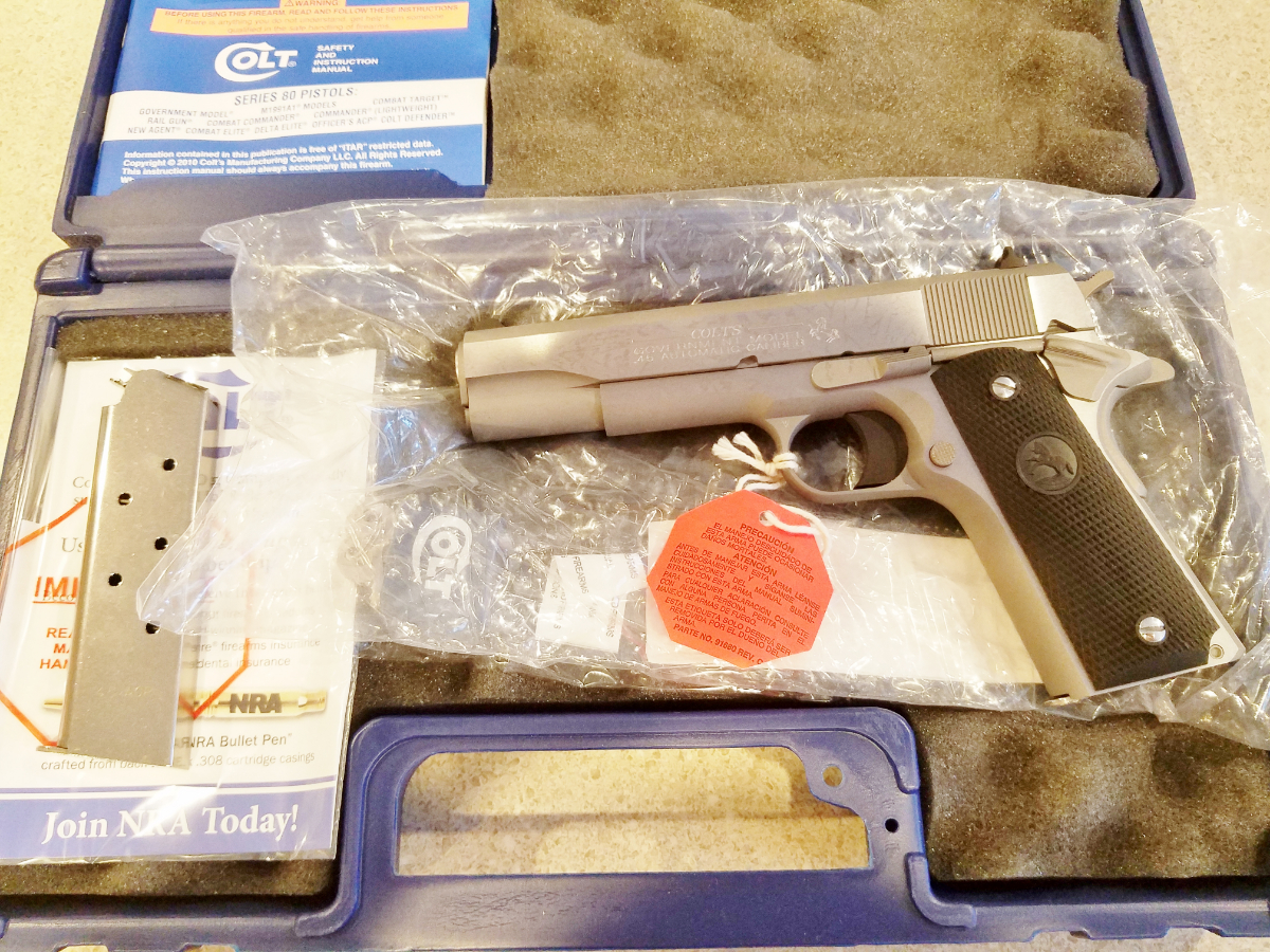 Colt Government Model 01091 5" Brushed Stainless .45 ACP 17121859 ...