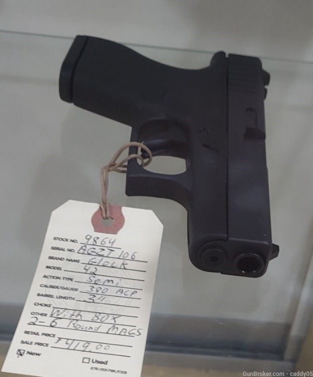 Glock 42 .380acp .380 ACP 17260490 - GunAuction.com