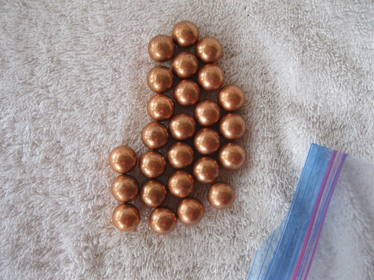 .585 Copper Plated Round Balls Muzzle Loading 25 Plus 1 Count Black ...