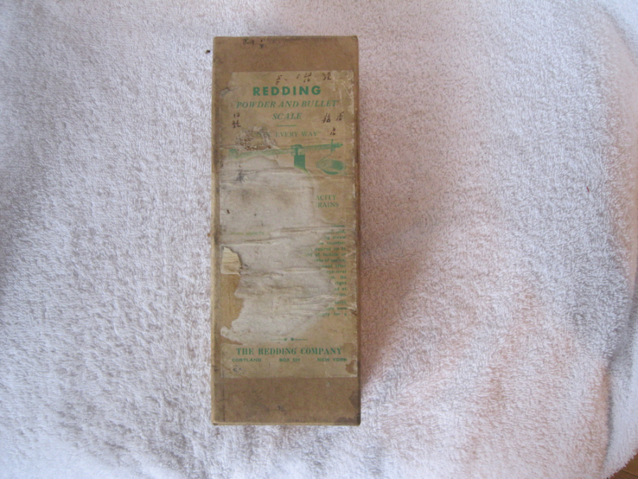 Redding Powder & Bullet Scale 1950s With Original Box Mechanical 325 ...