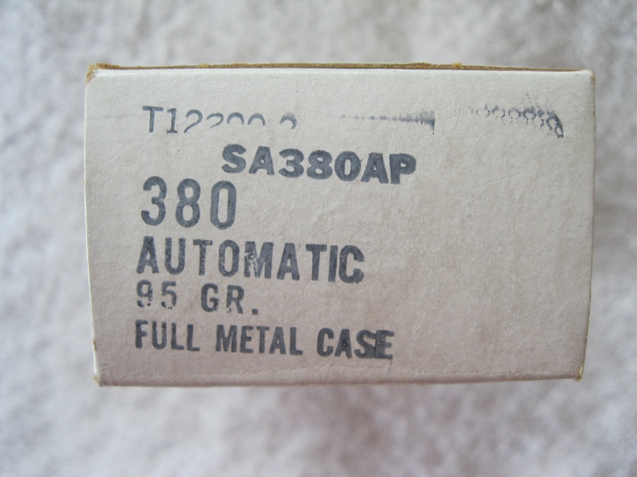 380 Automatic 95 Grain Full Metal Case Saami Reference Ammunition Ammo ...