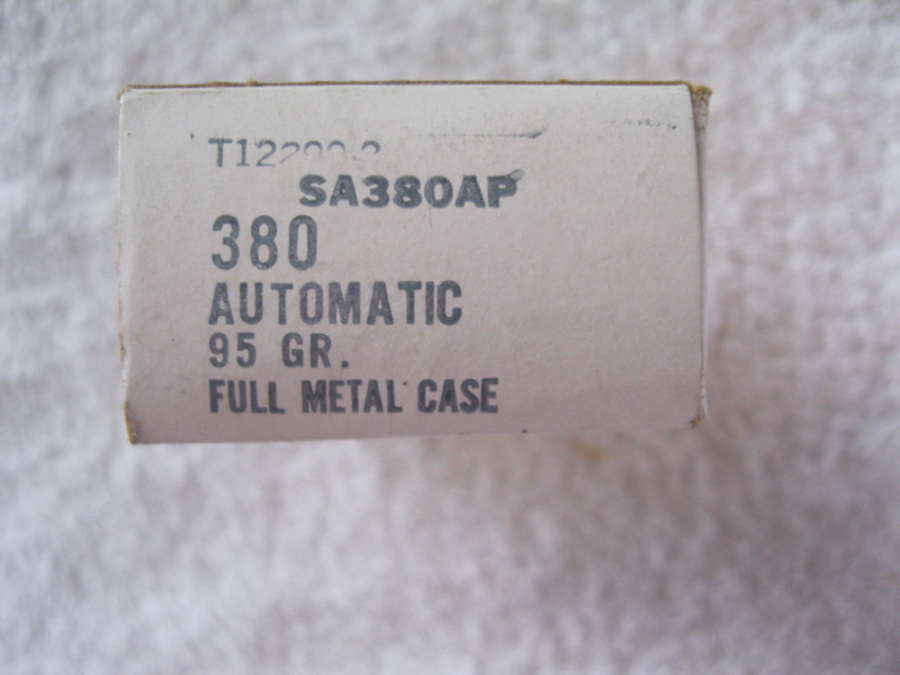 380 Automatic 95 Grain Full Metal Case Saami Reference Ammunition Ammo ...