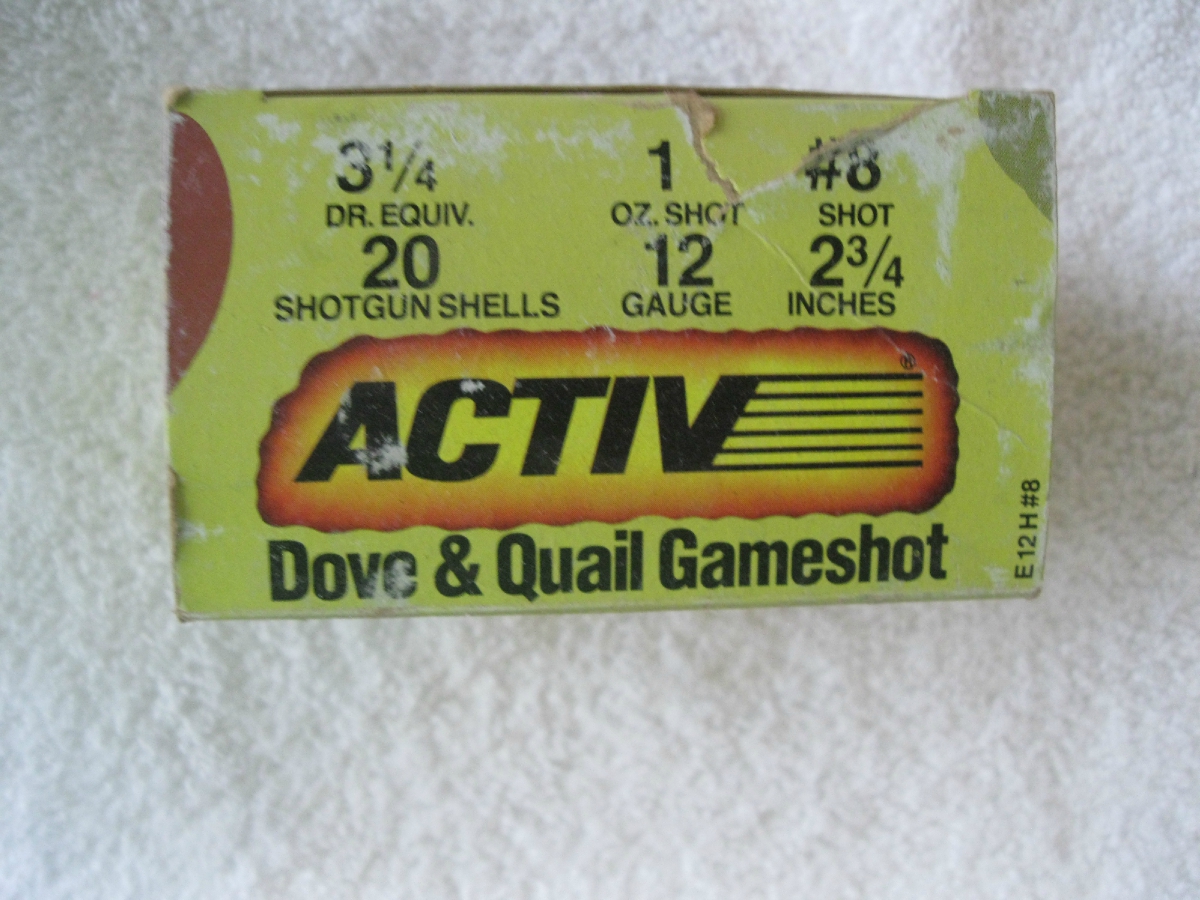 ACTIV 12 GAUGE 3 1/4 DR. EQUIV. 1 OZ. SHOT #8 SHOT 2 3/4 SHOTGUN SHELLS ...