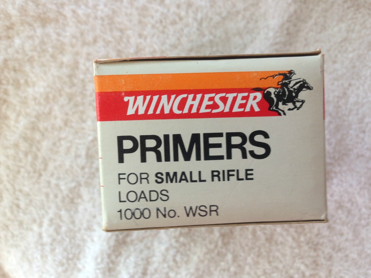 Winchester PRIMERS FOR SMALL RIFLE LOADS NO. WSR 1000 count (10 trays ...