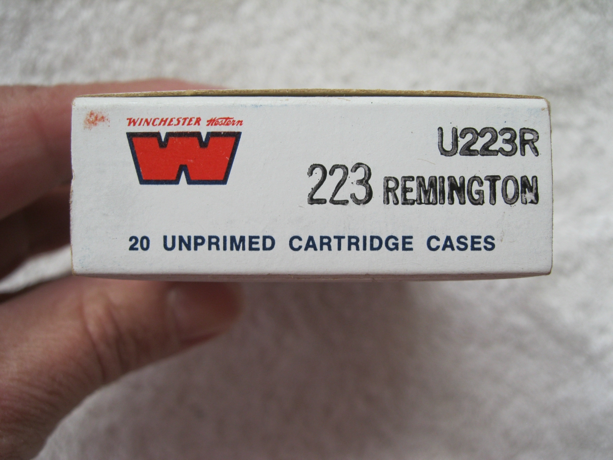 .223 REM NEW BRASS CARTRIDGE CASES 20 COUNT WINCHESTER WESTERN ...