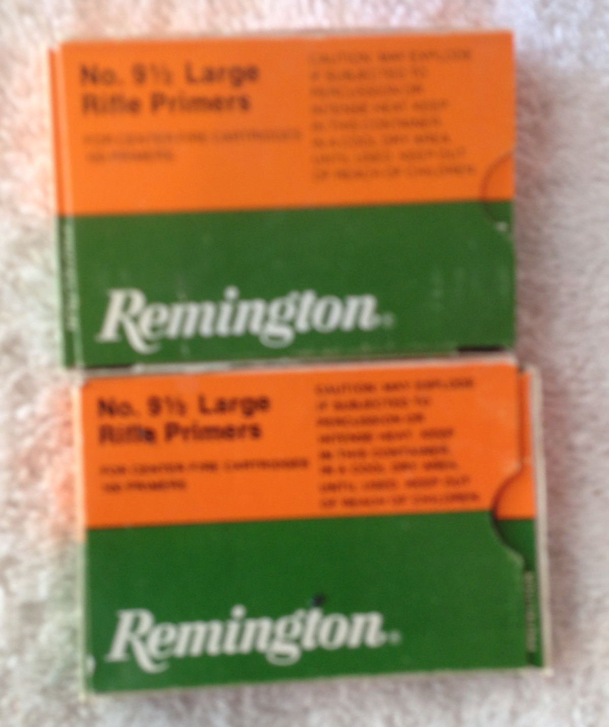 REMINGTON NO. 9 1/2 LARGE RIFLE PRIMERS FOR CENTER FIRE CARTRIDGES 189 ...