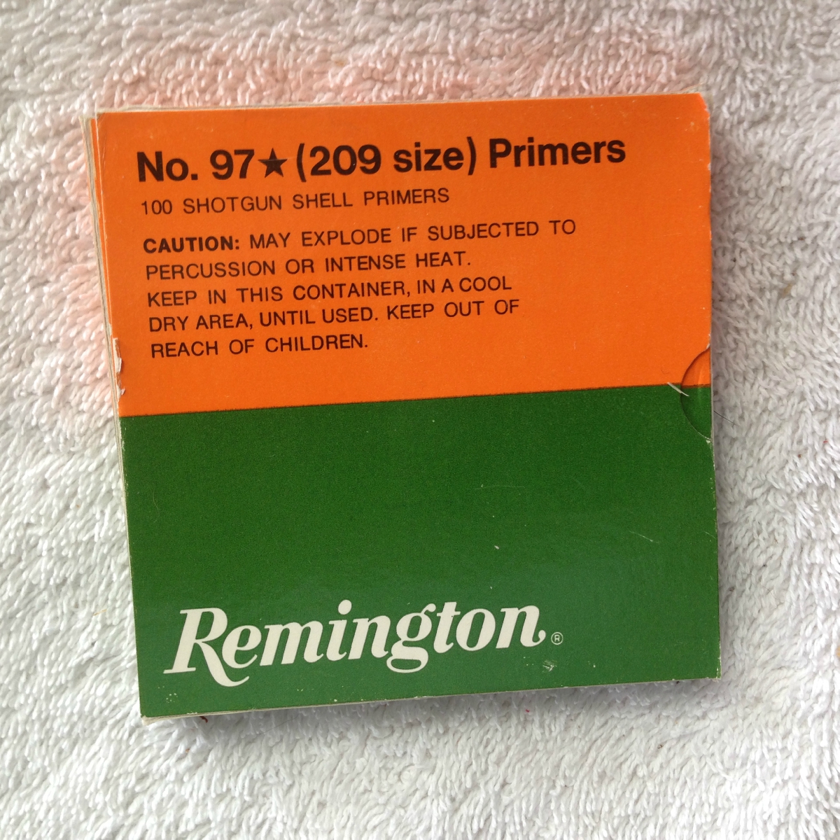 REMINGTON NO. 97 209 SIZE PRIMERS 70 count SHOTGUN SHELL PRIMERS / 923 ...
