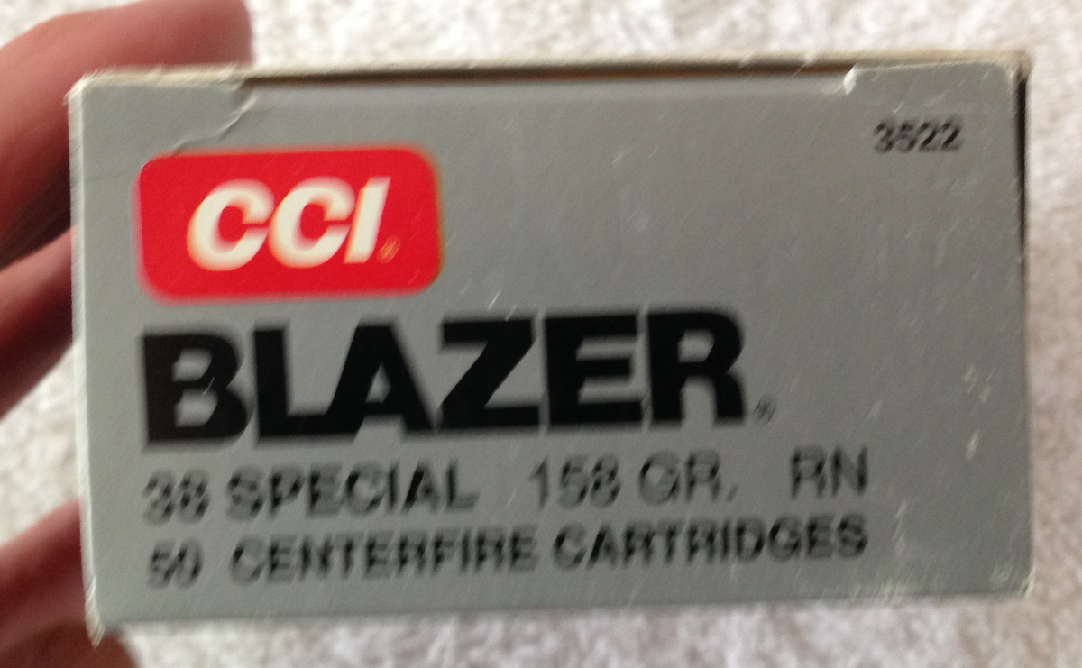 CCI Ammunition CCI BLAZER .38 SPECIAL 158 GRAIN ROUND NOSE LEAD AMMUNITION AMMO 3522 20 count ...