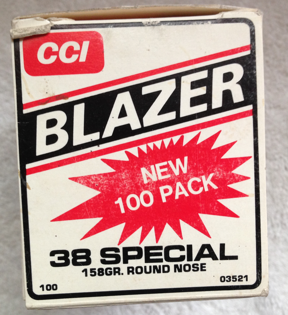 CCI Ammunition CCI Blazer .38 SPECIAL 158 GRAIN ROUND NOSE LEAD AMMUNITION AMMO 100 count / 1220 ...