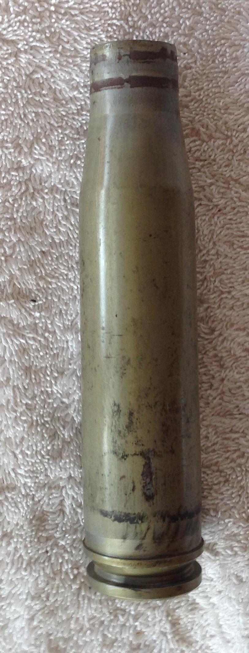 20mm FIRED CASE FROM 1940s HEADSTAMP 184 72 1 AMERICAN MILITARY / 0318 ...