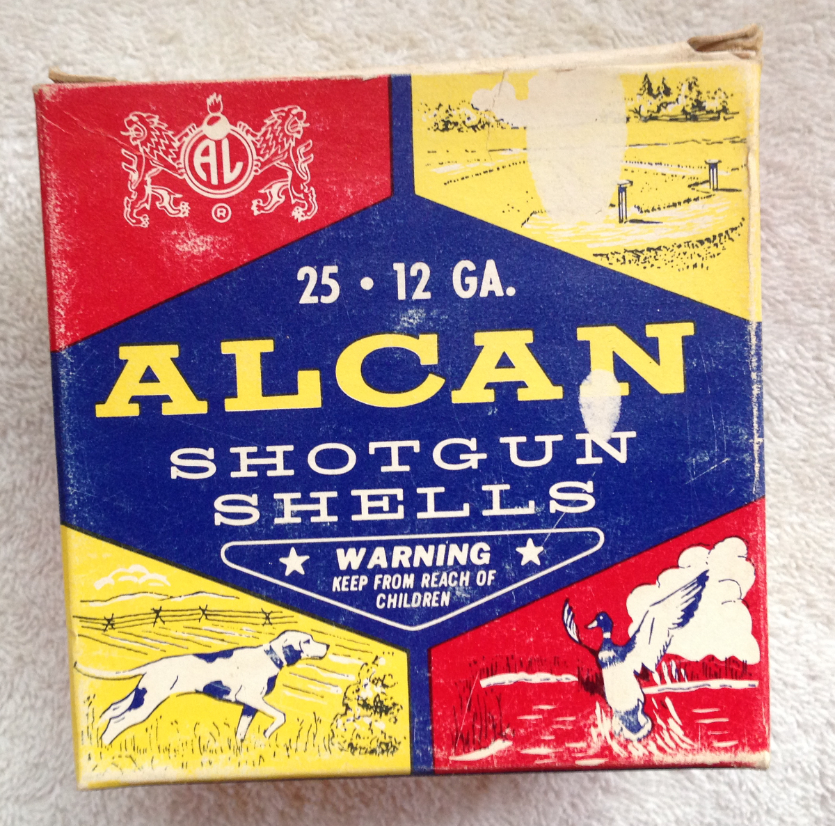 ALCAN 12 GAUGE SHOTGUN SHELLS EMPTY BOX VINTAGE SMOKELESS POWDER / 1226 ...