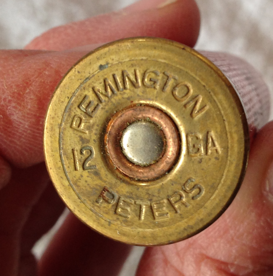 REMINGTON-PETERS 12 GAUGE SHOTGUN SHELL RED PLASTIC RIBBED HULL 3 - 1 ...