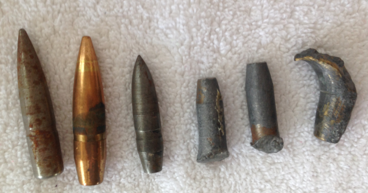 MISCELLAENOUS BIG BOY BULLETS UP TO 50 CALIBER 3 UNFIRED 3 FIRED 6 ...