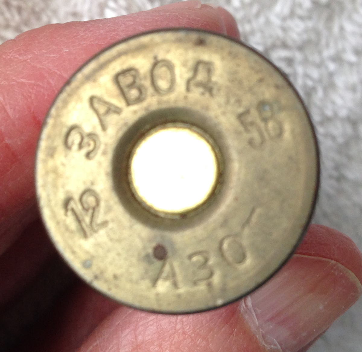 MYSTERY 12 GAUGE SHOTGUN SHELL SHOTSHELL HEADSTAMP 3ABO 12 58 A30T TAN ...