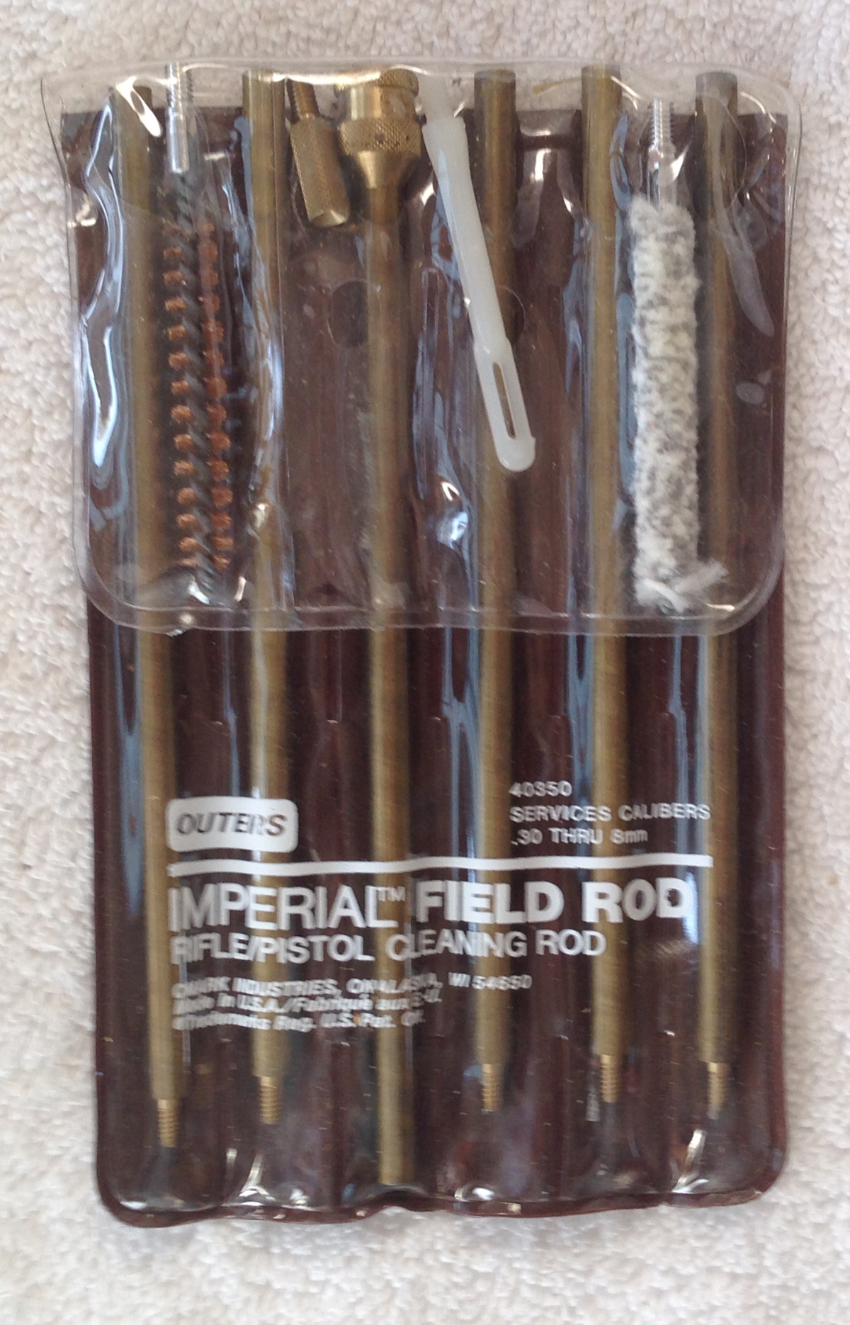 OUTERS IMPERIAL FIELD ROD RIFLE PISTOL CLEANING ROD 40350 .30 THRU 8MM ...