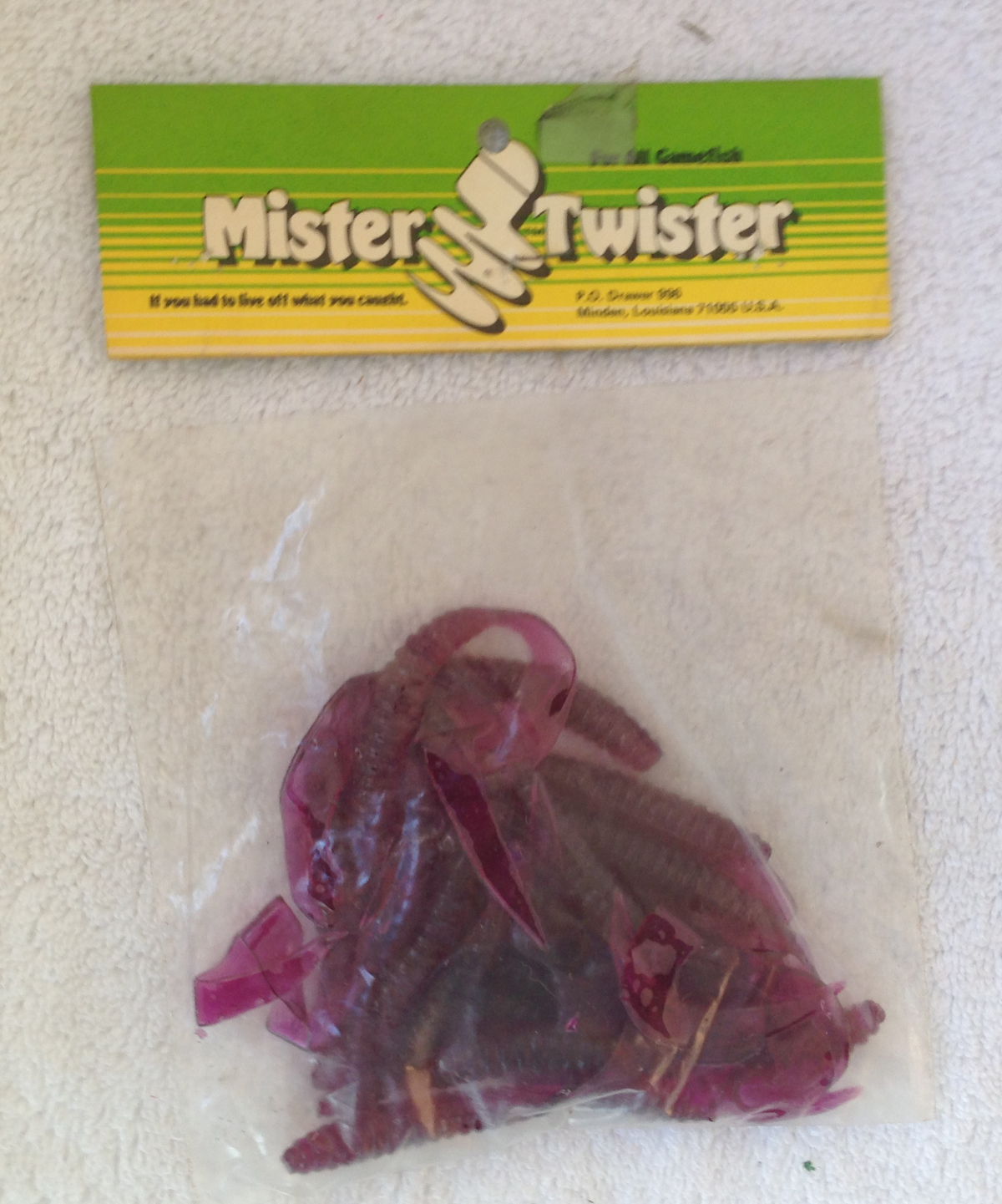 MISTER TWISTER CURLY TAILS GRUBS PURPLE 16 count 4 to 6 inches MINDEN ...