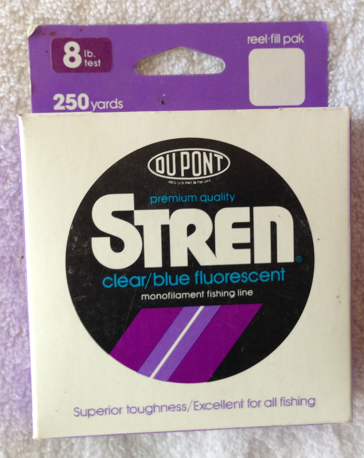 DUPONT STREN CLEAR / BLUE FLUORESCENT MONOFILAMENT FISHING LINE 8 LB ...