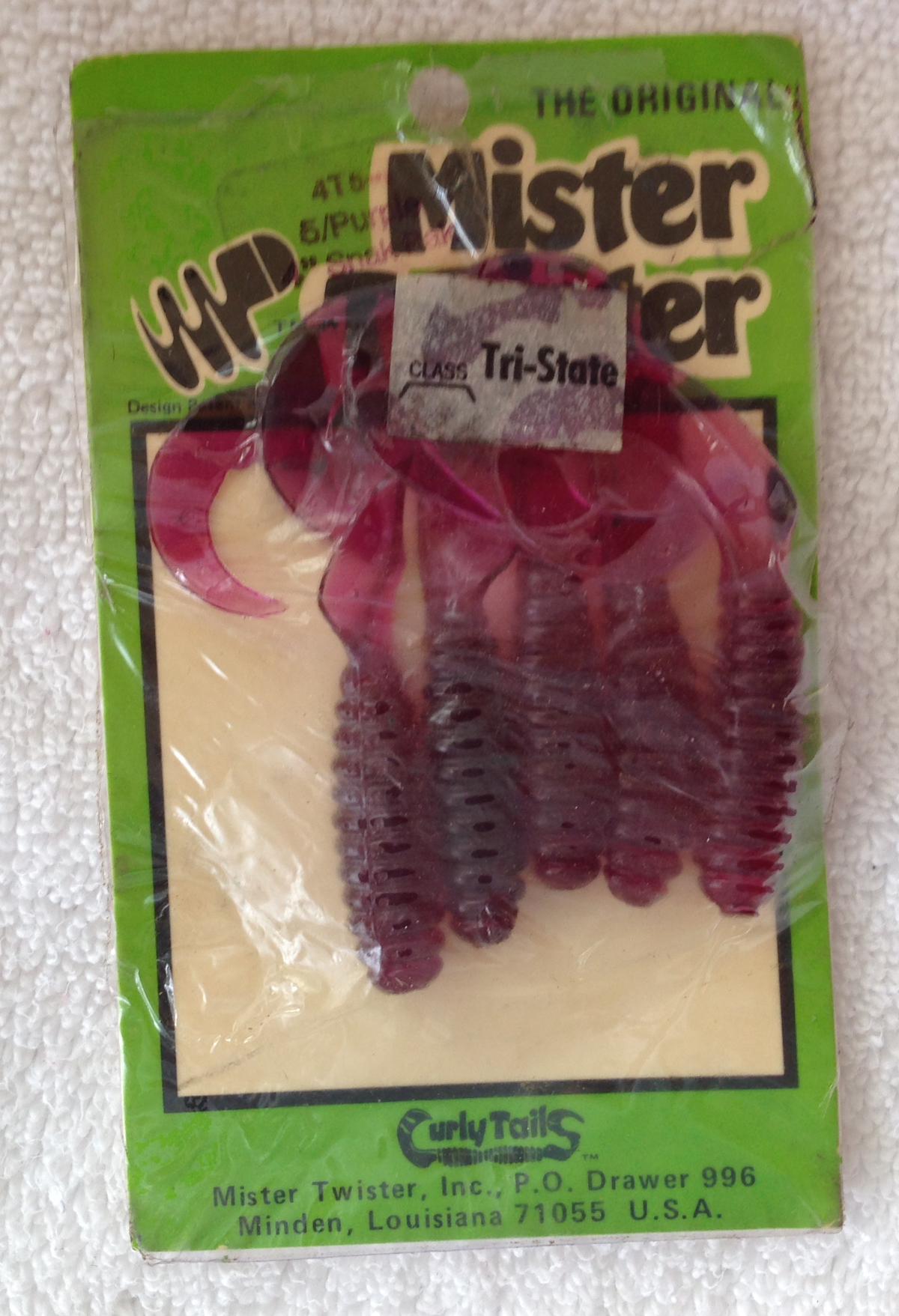 MISTER TWISTER CURLY TAILS GRUBS PURPLE 5 count 3 to 4 inches MINDEN ...