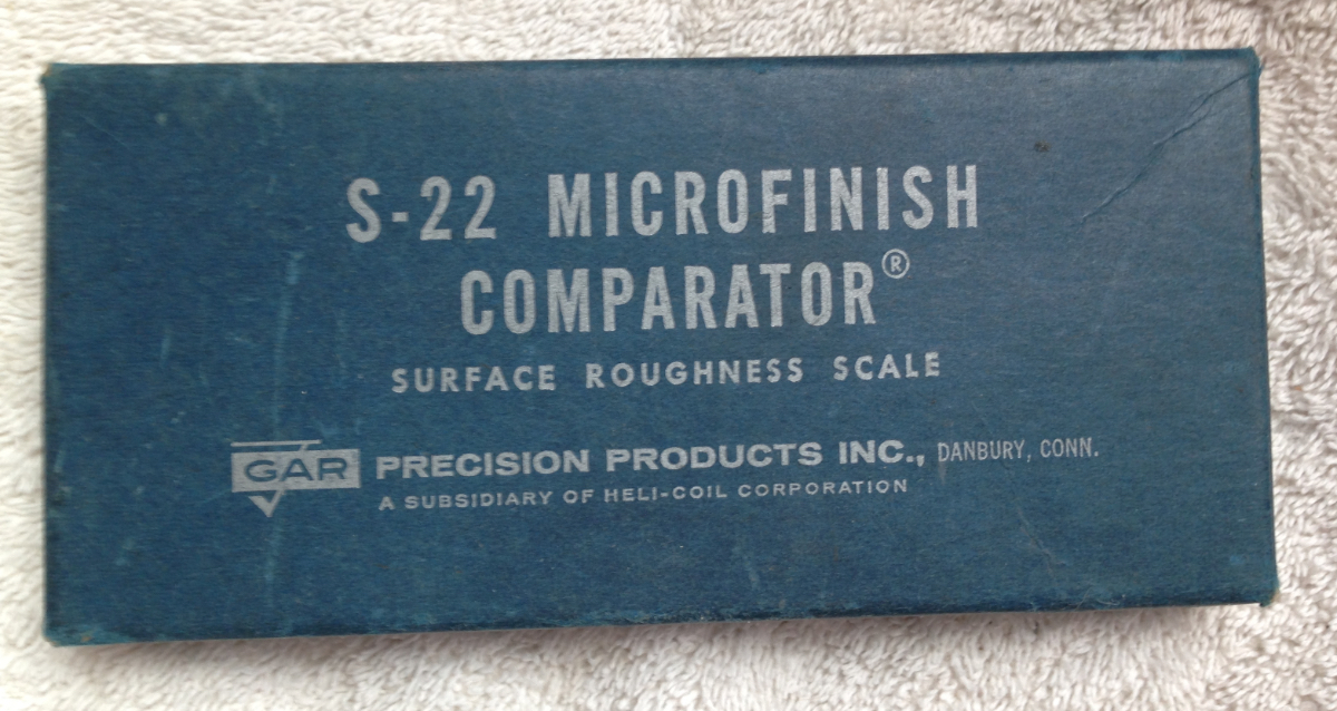 Para Ordnance S-22 MICROFINISH COMPARATOR SURFACE ROUGHNESS SCALE ...