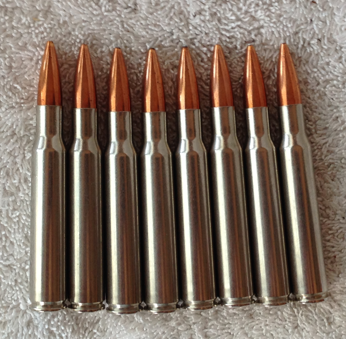 SPEER 30.06 168 GRAIN BOAT TAIL HOLLOW POINT NICKEL PLATED BRASS ...