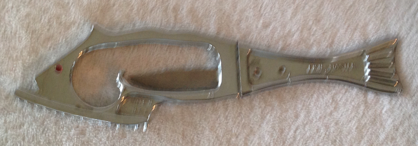 CHROME FISH-MASTER KNIFE SCALER AND RULER 1950s NEW WITHOUT TAGS PAT NO ...