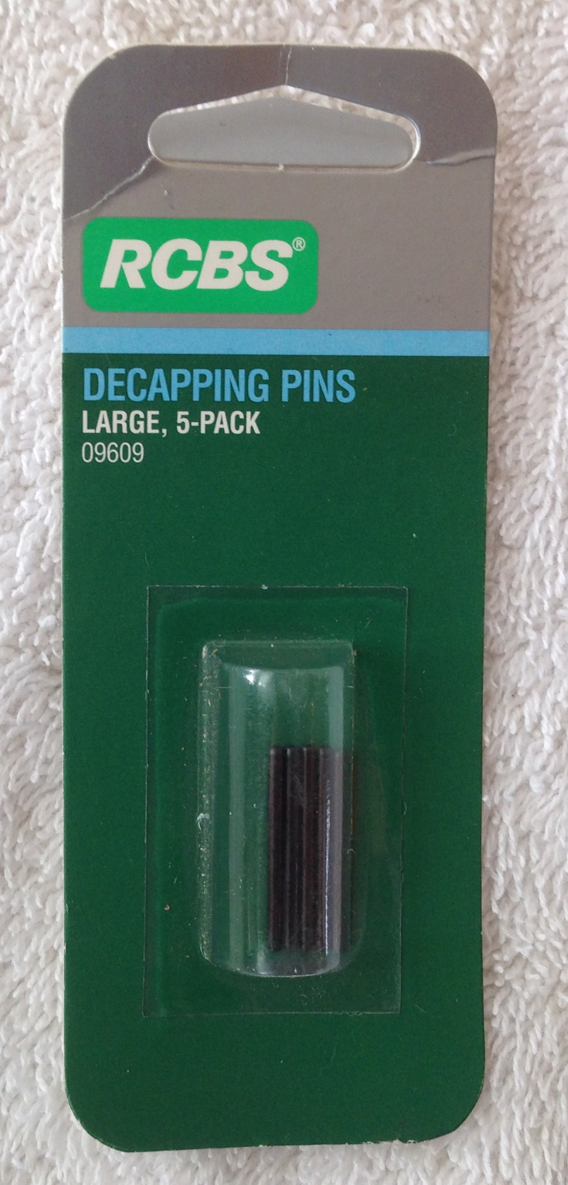 RCBS DECAPPING PINS LARGE 5-PACK 09609 SEALED NEW IN PACKAGE / 0212-3 ...