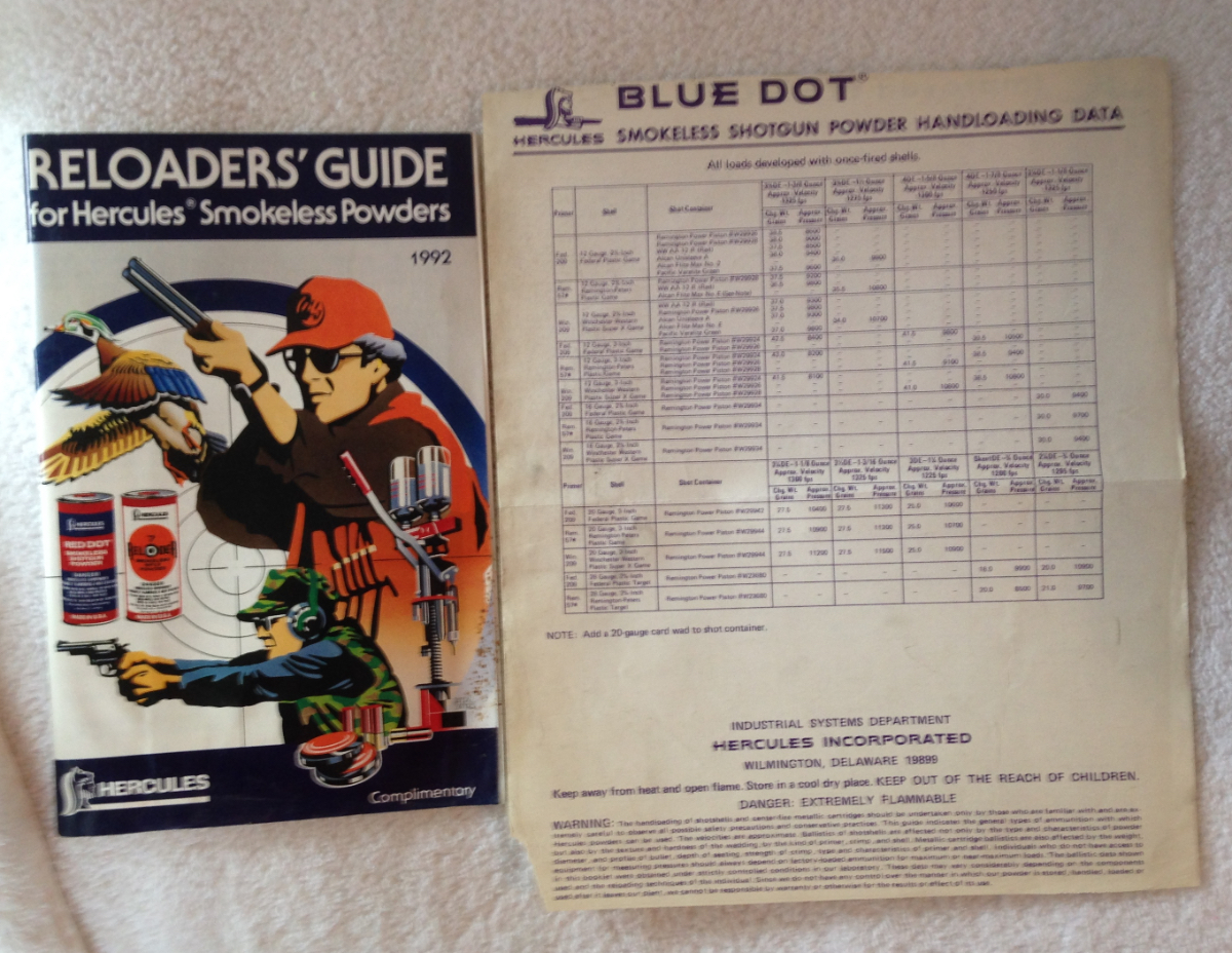 RELOADERS` GUIDE FOR HERCULES SMOKELESS POWDERS BOOK 1992 58 pages ...