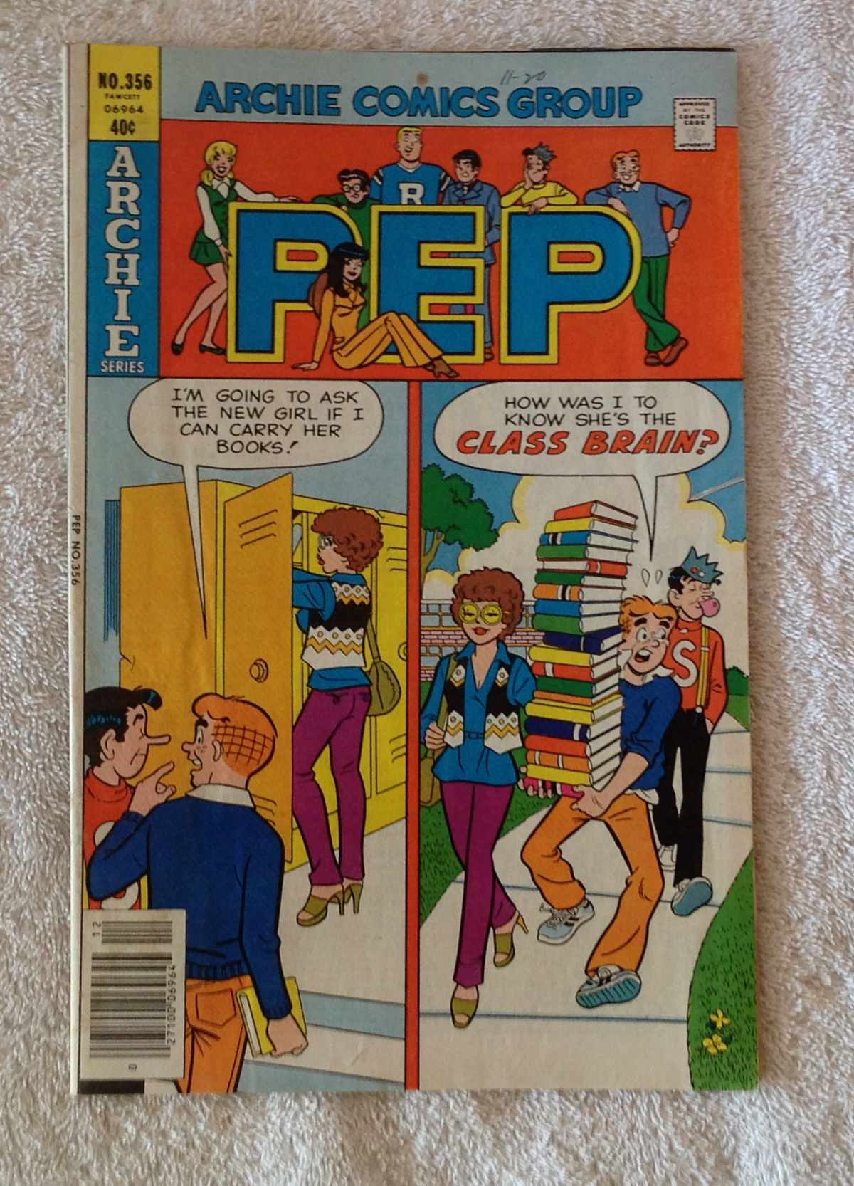 PEP COMIC BOOK NO. 356 06964 DEC 1979 ARCHIE SERIES MISS GRUNDY MOOSE ...