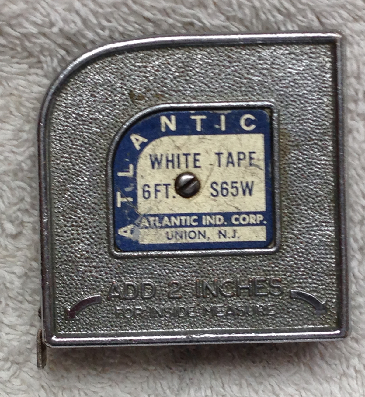ATLANTIC WHITE TAPE 6 FOOT S65W VINTAGE MADE IN U. S. A. ATLANTIC IND ...
