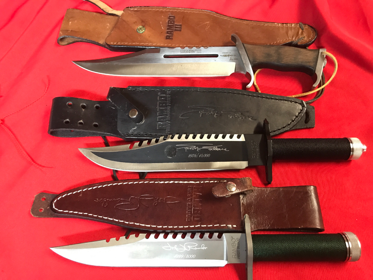 Rambo First Blood Knife Set I, Ii And Iii Fixed Blade Tactical For Sale ...