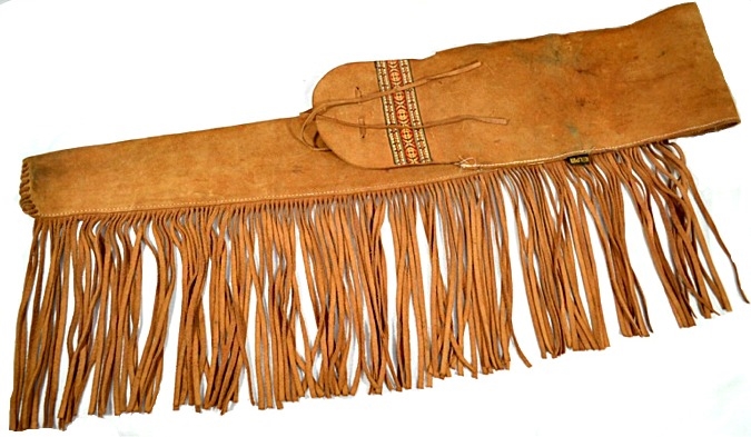 Brown Leather Fringed Gun Case By Kolpin Reduced For Sale at GunAuction ...