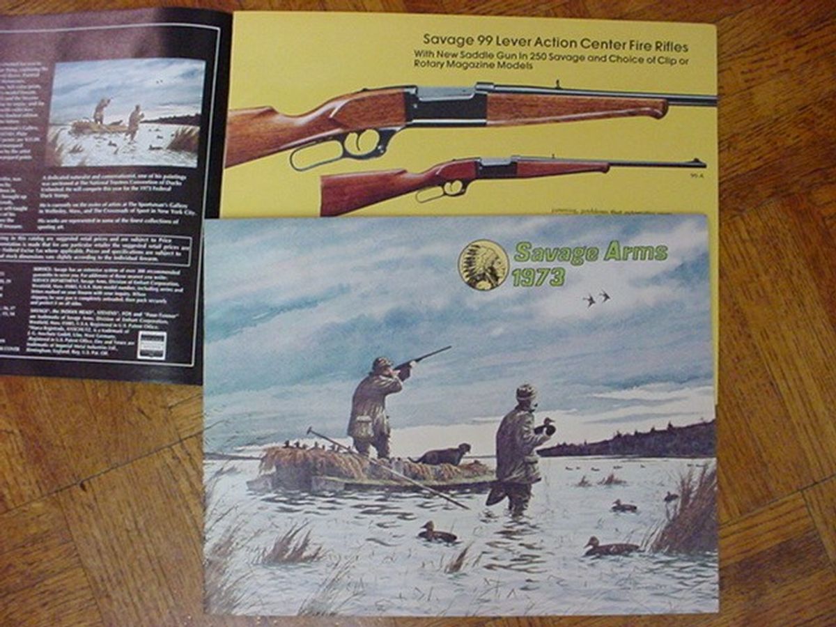 Savage 1973 catalog .250 Lever 99 Anschutz Stevens 15371000 ...