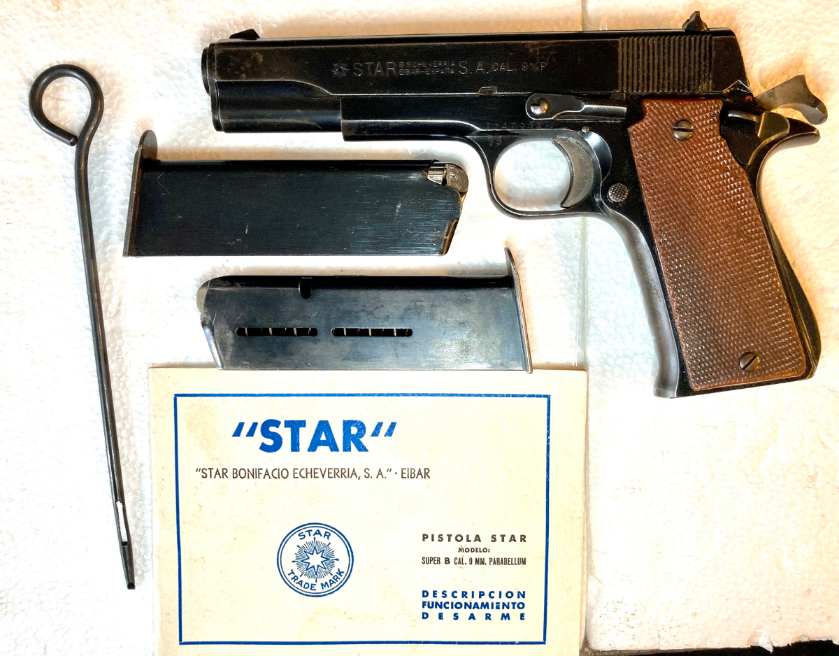 MODEL B SUPER STAR PISTOL W/2 MAGS, INSTRUCTIONS, CLEANING ROD--1911 ...