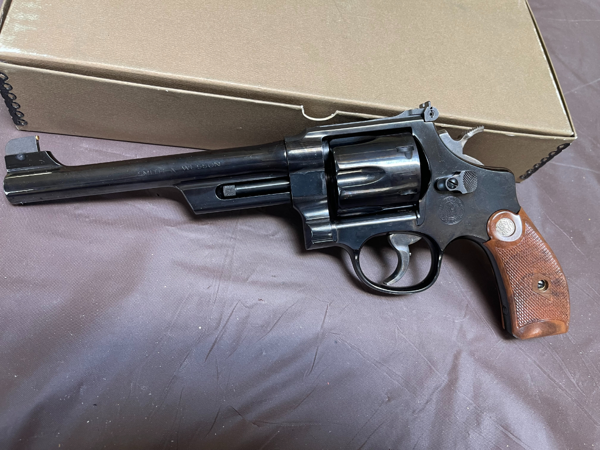 Smith & Wesson MODEL NO. 2511 .45 Colt Blue Checkered Grips .45 Long ...