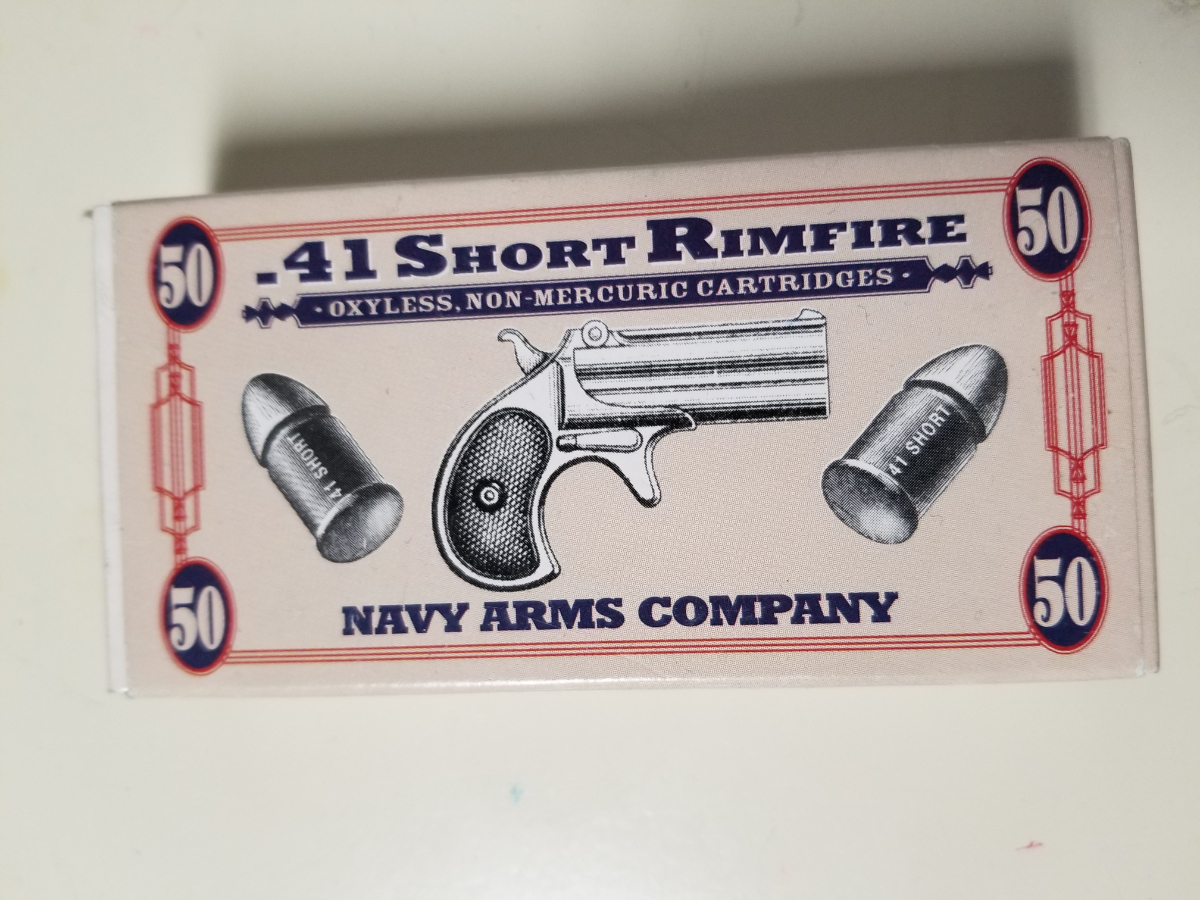 Navy Arms Co Box of fifty (50) .41 Short Rimfire Smokeless cartridges ...