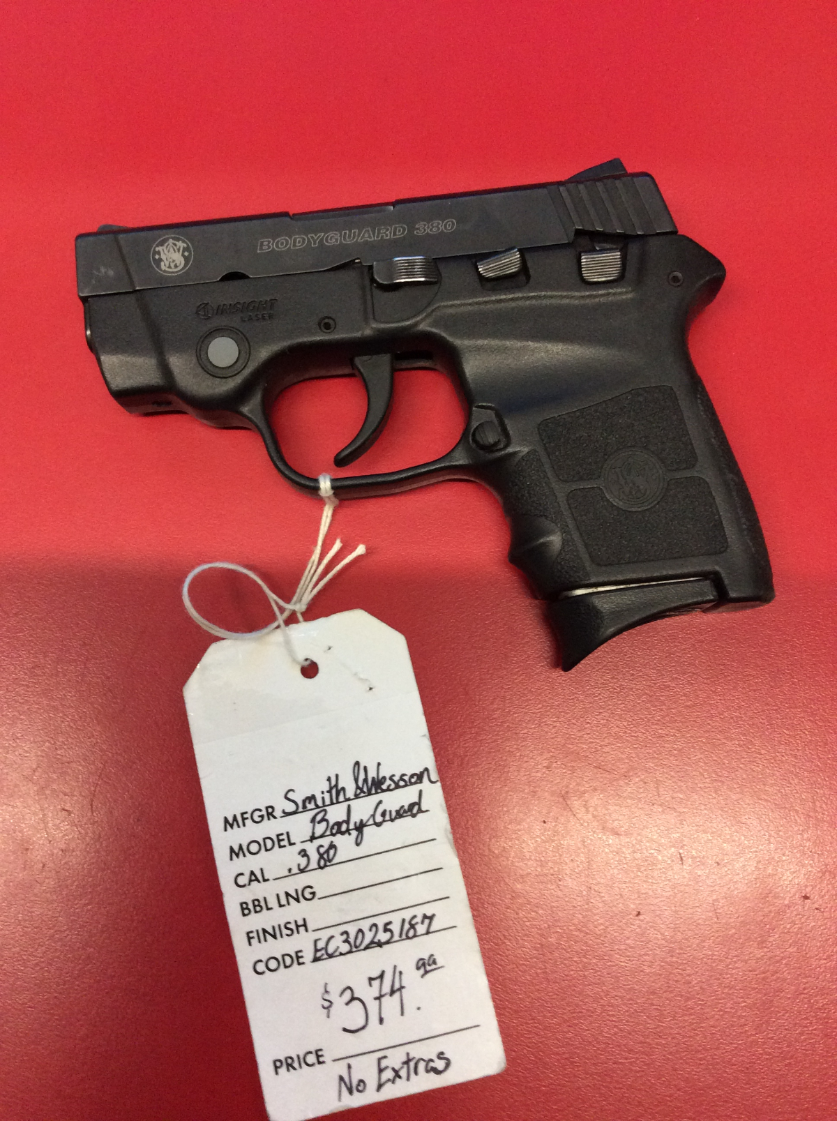 Smith & Wesson Bodyguard 380 BG380 .380 w/Insight Laser .380 ACP ...