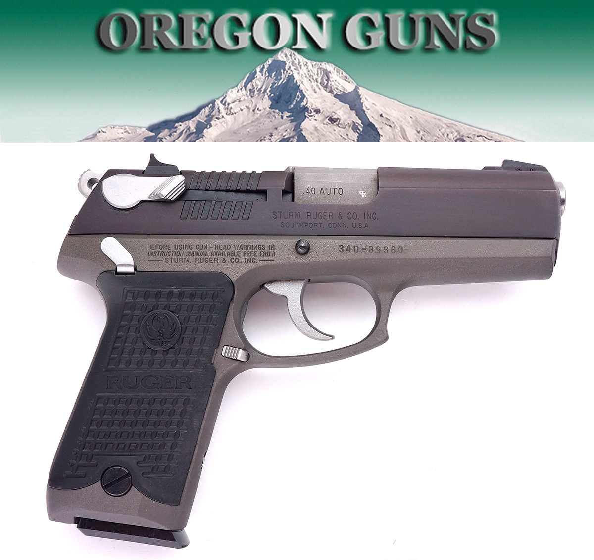 Ruger MODEL P944T TWO-TONE SPECIAL EDITION.40 CAL SEMI-PISTOL 4 MAGS ...