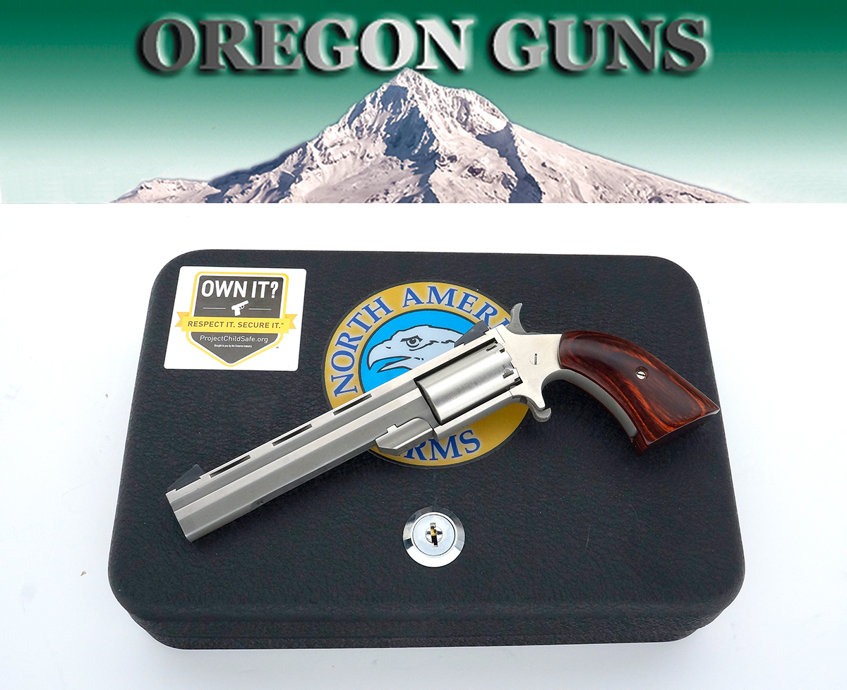 North American Arms NAA STAINLESS MINI-MASTER REVOLVER .22 MAGNUM WITH ...