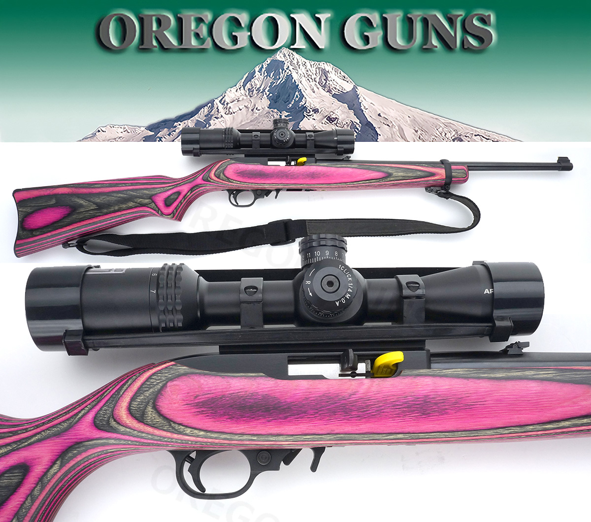 Ruger 10/22 CARBINE .22 LR SEMIAUTO RIFLE LAMINATED HOT PINK STOCK ...