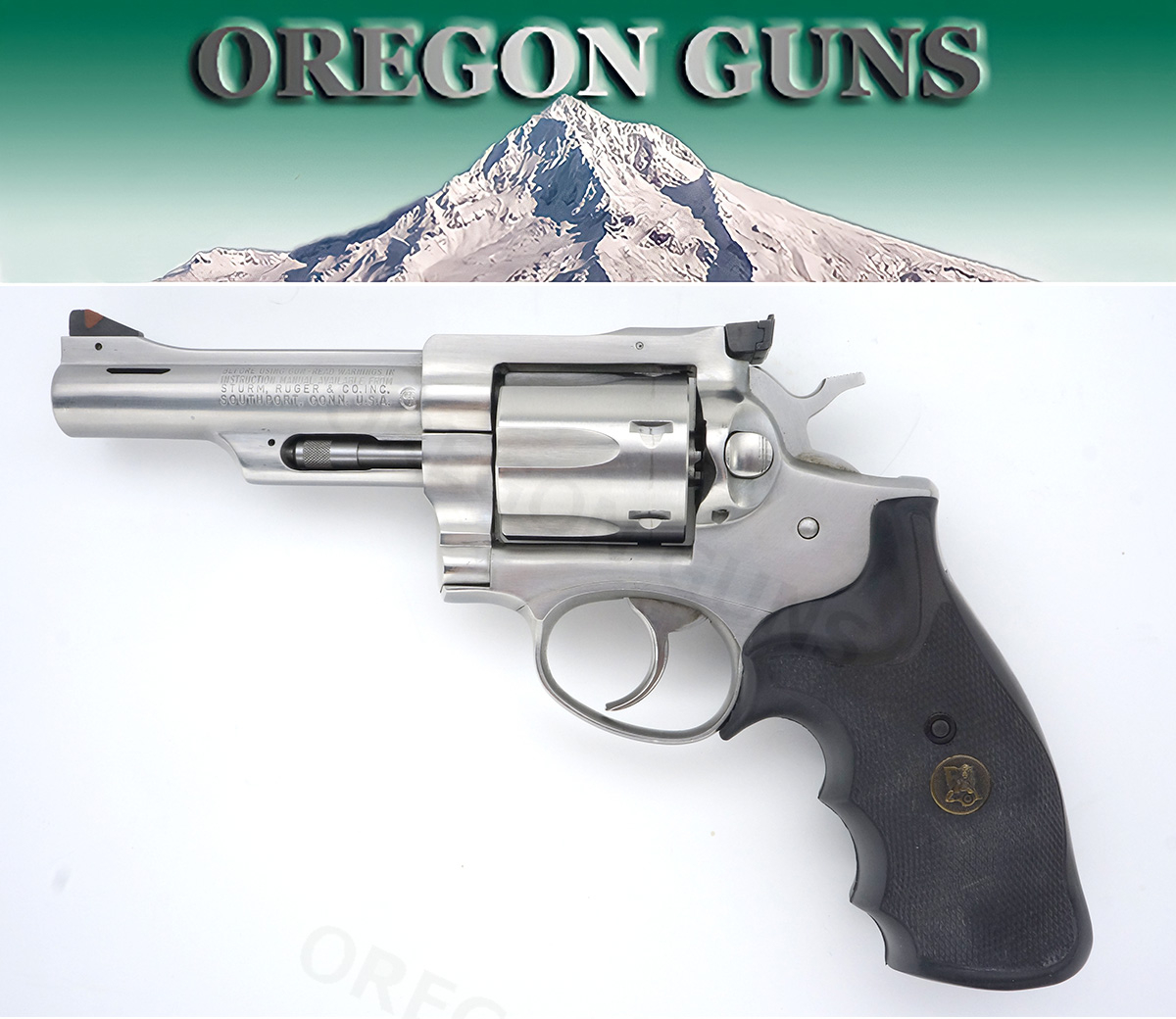 Ruger SECURITY-SIX STAINLESS REVOLVER 4 INCH PORTED BARREL .357 MAGNUM ...