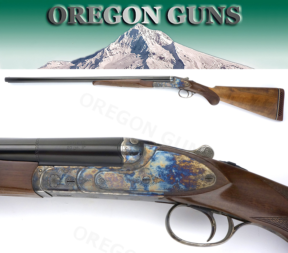 CZ HUGLU MODEL RINGNECK DELUXE CUSTOM GRADE CASE HARDENED FRAME SIDE BY ...