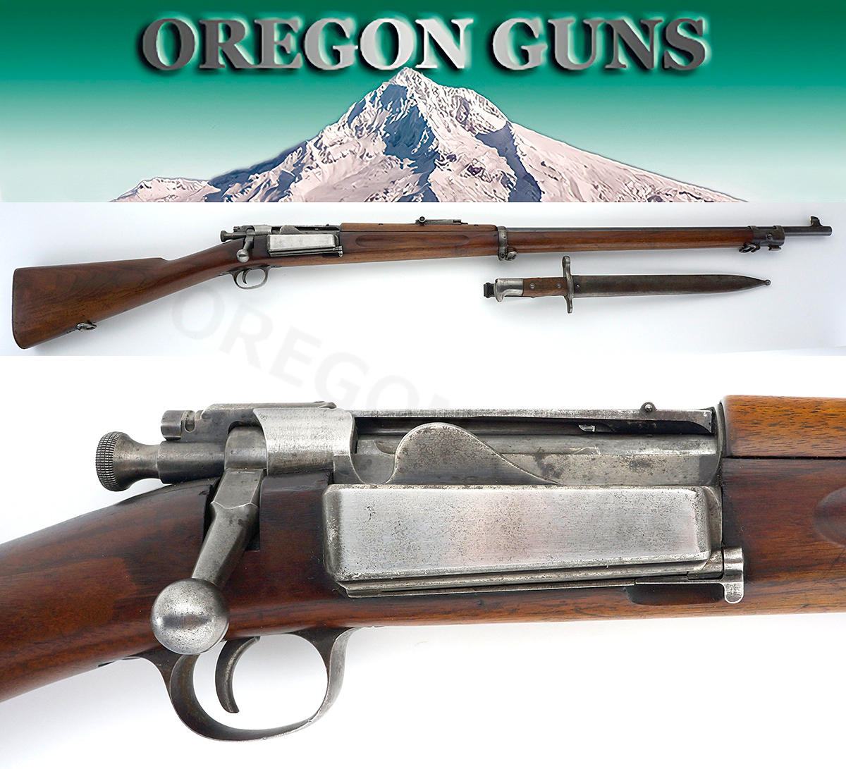 Springfield Armory MODEL U. S. 1898 KRAG JORGENSEN W/BAYONET 30-40 KRAG ...