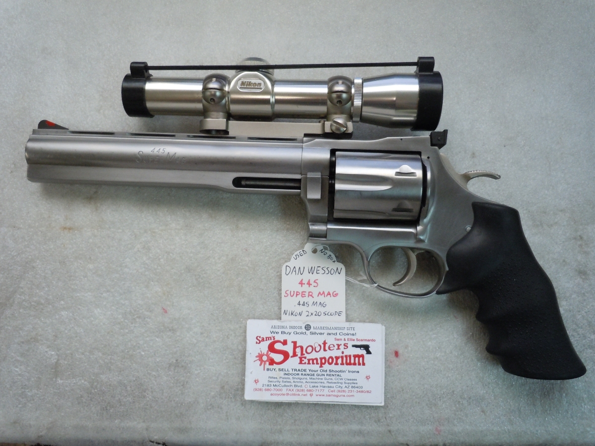 Wesson Firearms Model 445 Super Mag Stainless 8" Barrel Original Open ...