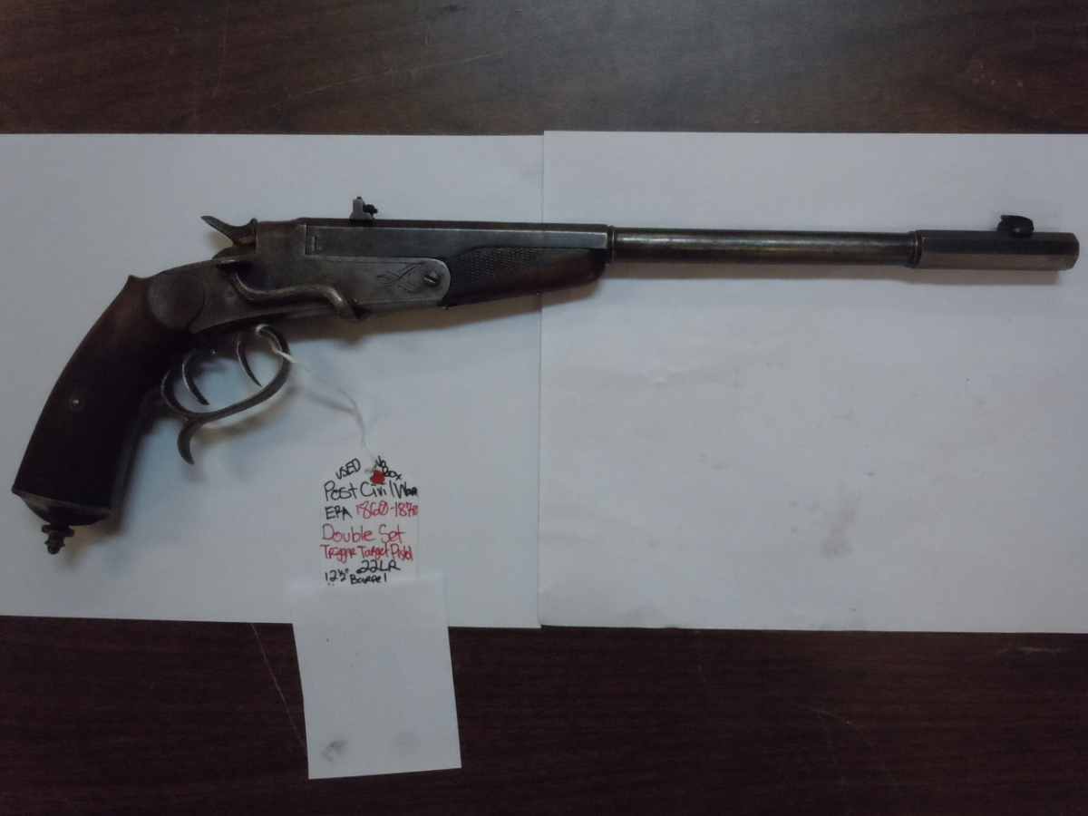 Browning Double Set Trigger Target Pistol 12 5/8" barrel Dated 1860 ...