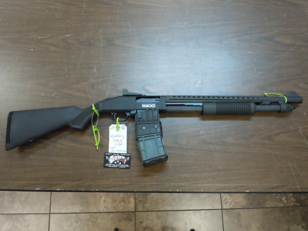 Mossberg 590M 18.5" heavy barrel with CYL Choke chambered for 2 3/4" shells one 10 round ...