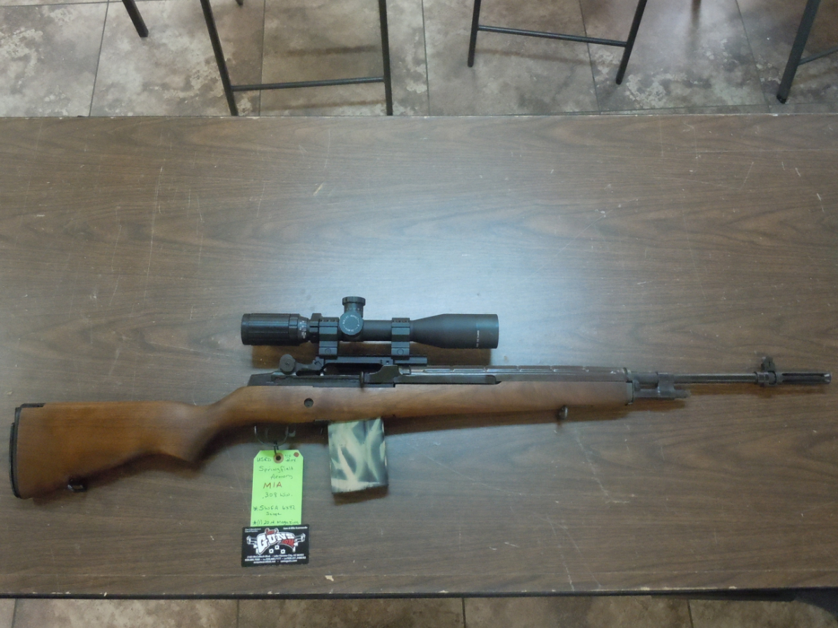 Springfield Armory Model M1A with Walnut stock one 20 round camo Mag ...